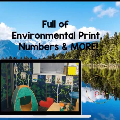 Camping & Fishing Dramatic Play Center Printables, Signs, & Labels