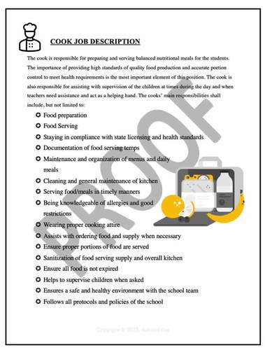 Kitchen Manual by Admin 4 You | TPT