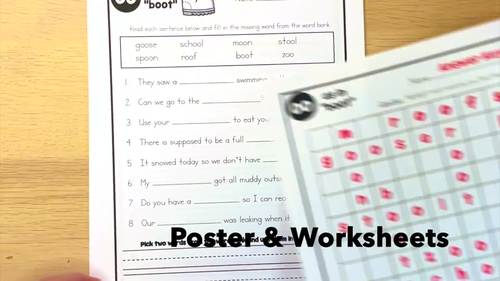 Vowel Digraph Worksheets ew ue ui oo by Kiddie Concepts | TPT