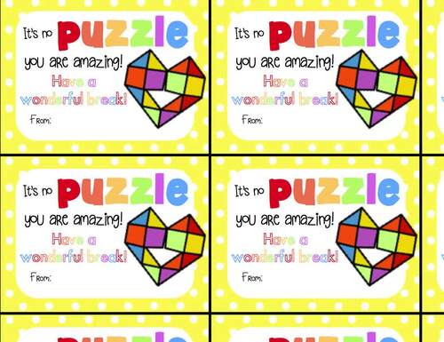 Twist Snake Cube (Puzzle) Christmas/Winter Holiday Gift Tag- It's no ...