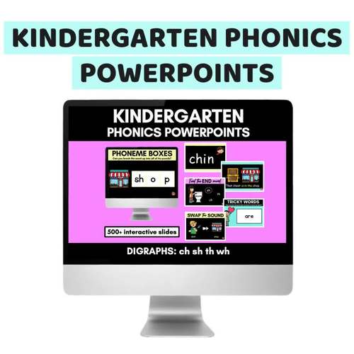 Kindergarten Phonics Powerpoint Bundle - Single Sounds & Consonant Digraphs