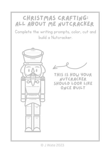 Winter and Christmas Writing Craft Activity: Build a Nutcracker ...