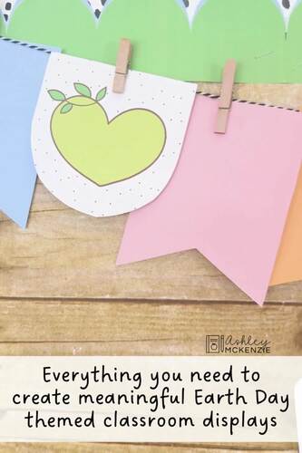 Earth Day Bulletin Board Ideas Bundle April Daily Slides Spring Posters