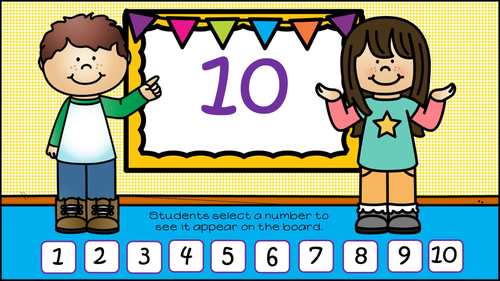 Numbers on the Board | Interactive Slide Show | Early Intervention | PreK