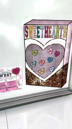 Valentine's Sweet Heart Candy Build Me Up Behavior Saver | Classroom ...