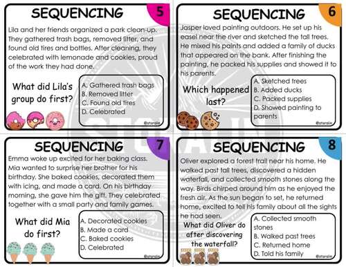Sequence of Events Task Cards by STORALIN | TPT