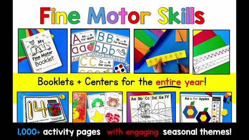 Fine Motor Skills Bundle Activities Pre-K Preschool Kindergarten Centers