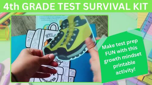 4th Grade Test Survival Kit | Growth Mindset & Motivational State ...