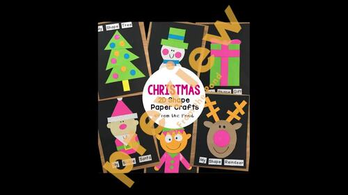 Christmas 2D Shape Paper Crafts Bundle by From the Pond | TPT