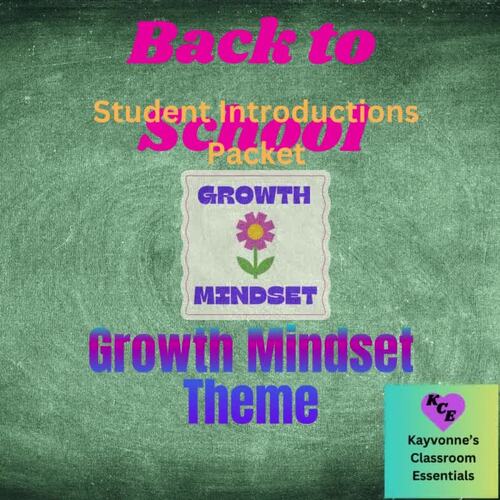 Back to School | Growth Mindset | Beginning of Year | Get Acquainted ...