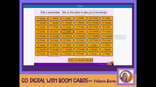 Boom™ Cards: Articulation Move it! for speech therapy by Katrina Bevan