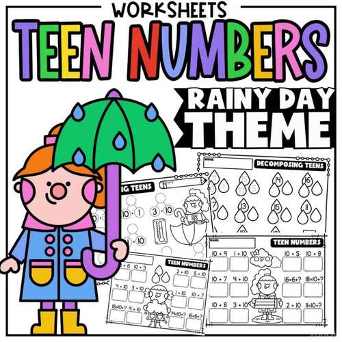 Spring Themed Place Value with Teen Numbers Worksheets by Serendipity ...