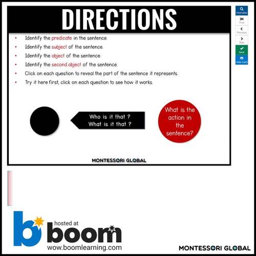 Montessori Sentence Analysis - Boom Cards Set 5 by Montessori Global