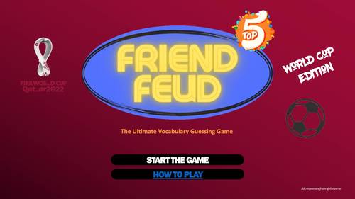 World Cup Top 5 Game. Soccer. Quiz. Football. Fun. ESL. ELA. PPTx