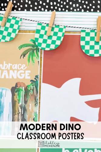 Modern Dinosaur Classroom Theme | Classroom Posters - Editable! | TPT