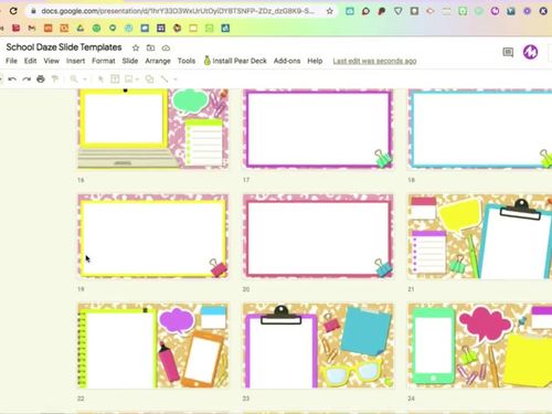 Slide Templates for Google Slides | Timers | Text Stickers | School Daze