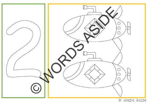 Number Sense Quantity Cards Color Trace Center by Words Aside | TPT