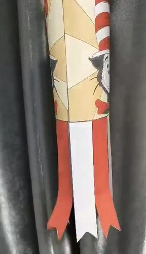 Dr Seuss Craft Windsock Cat In THe Hat Activities Mobile Hanging ...