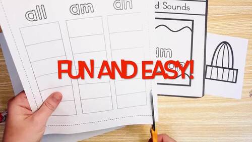 Glued Sounds all am an Phonics Craft worksheet by Kiddie Concepts