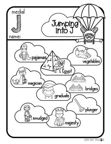 Jumping Into J | Printable PDF | J Sound | Speech Therapy | Articulation