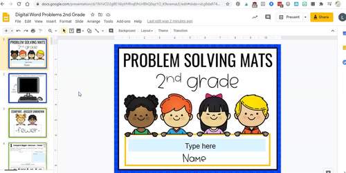 Digital Word Problems for 2nd Grade by Where the Magic Happens Teaching