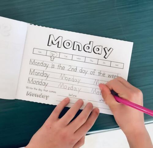 Days of the Week Mini Book for Kindergarten First Grade | TPT