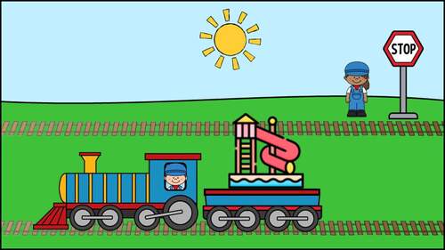 Train Stop Summer | Interactive Slide Show | AAC Core Vocabulary | PreK