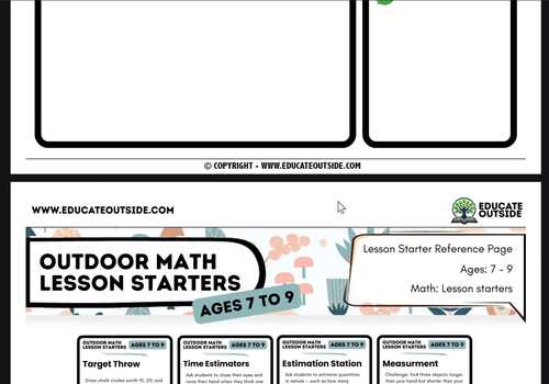 Outdoor Math Lesson Starters | 20 Low-Prep Math Warm-Up Activities ...