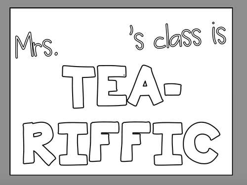 Back to School Bulletin Board - Bubble Tea - Our class is Tea-riffic ...