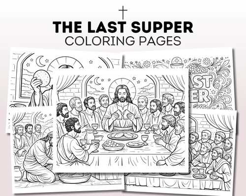 The Last Supper Coloring Pages | Holy Week Activities | Christian Easter