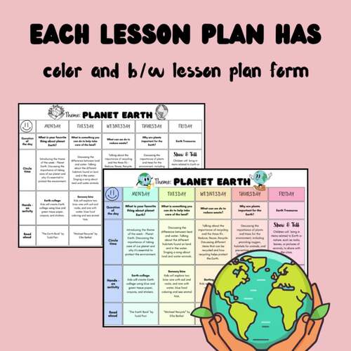 APRIL LESSON PLAN BUNDLE- EARTH, FIVE SENSES, BUGS, LITERACY + EASTER ...