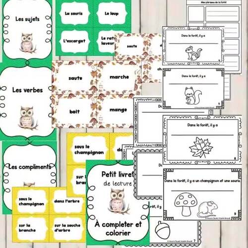 FRENCH Language Literacy Bundle Dans la Forêt by Sous le Saule | TPT