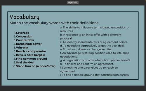 Pricing & Negotiation: Business English Lesson & Presentation | TPT