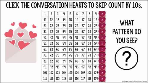 Skip Counting by 10s Digital Activities VALENTINE'S DAY EDITION!