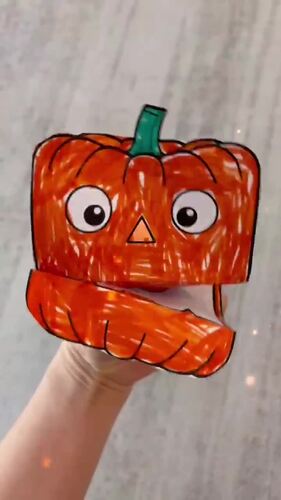 Halloween Puppet Craft | Zombie,Witch,Skeleton,Vampire, Pumpkin Paper ...