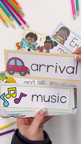 Editable Schedule Cards | Daily Schedule | Visual Timetable | Gentle Decor