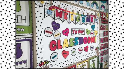 Classroom Rainbow Welcome Display, Teacher Door Display, Bright ...