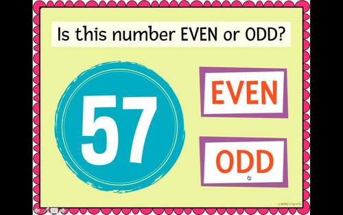 Even or Odd? Digital Task Cards, Set 2 | INTERACTIVE Google Slides