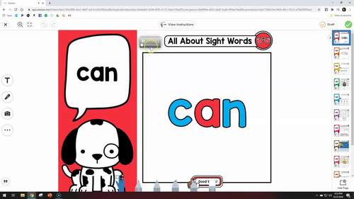 INSTANT Sight Words Slide Decks + EDITABLE PRE-LOADED TO SEESAW ...