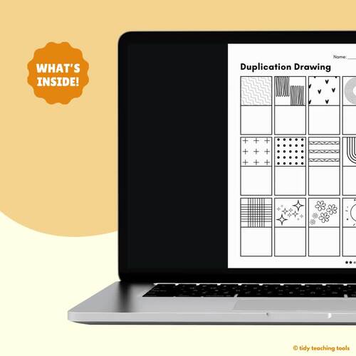 Duplication Drawing | No Prep Art Warm Up Activity by tidy teaching tools