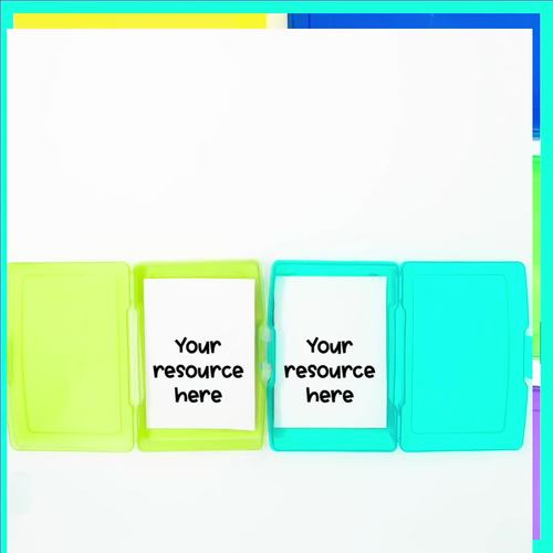 Task Card Box Mockups BUNDLE | Square format images by Speaking of Images