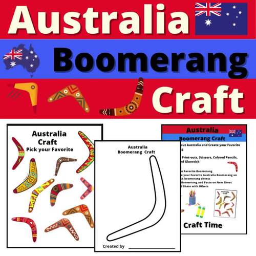 Australia Boomerang Craft Activity Art Lesson Didgeridoo Aboriginal People