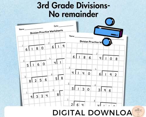 Division Worksheets/ Division No Remainder/ Division Printouts/ Year 3 ...