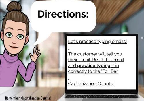 Typing Practice - Email Addresses | Boom Cards by Limitless LifeSkills
