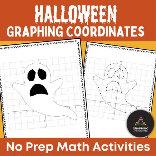 Halloween Graphing Coordinates and Coloring Shapes Mystery Picture Math ...