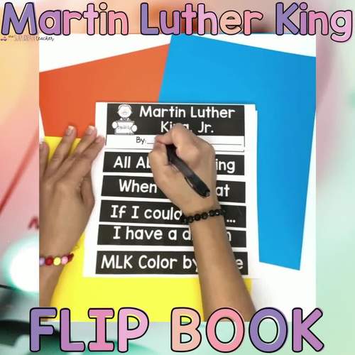Martin Luther King Jr Activities Printable & Digital Flip Up Book with ...