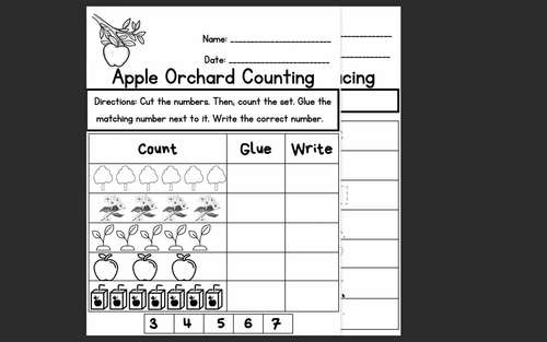 No Prep Fine Motor Practice Apple Printables - Kindergarten, First ...