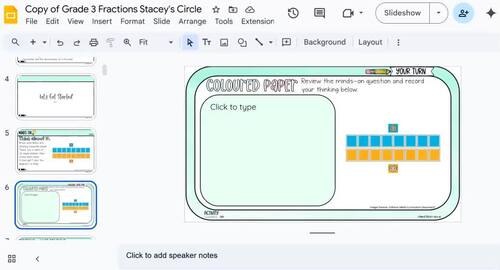 Grade 3 Fractions Ontario Math Slides | Worksheets | Assessments