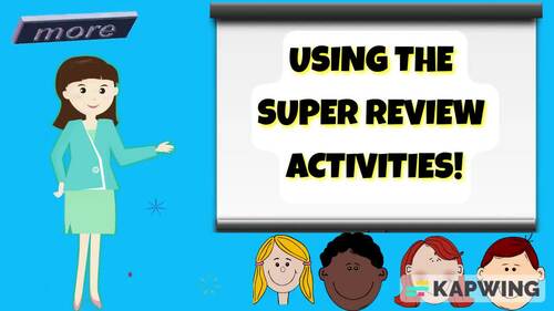 Super Review Activity Game Test Prep Math ELA History Comprehension