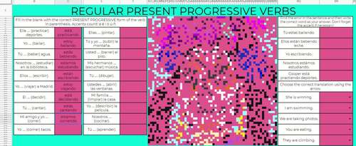 Día de los Muertos Activity Present Progressive Mystery Pic Spanish ...